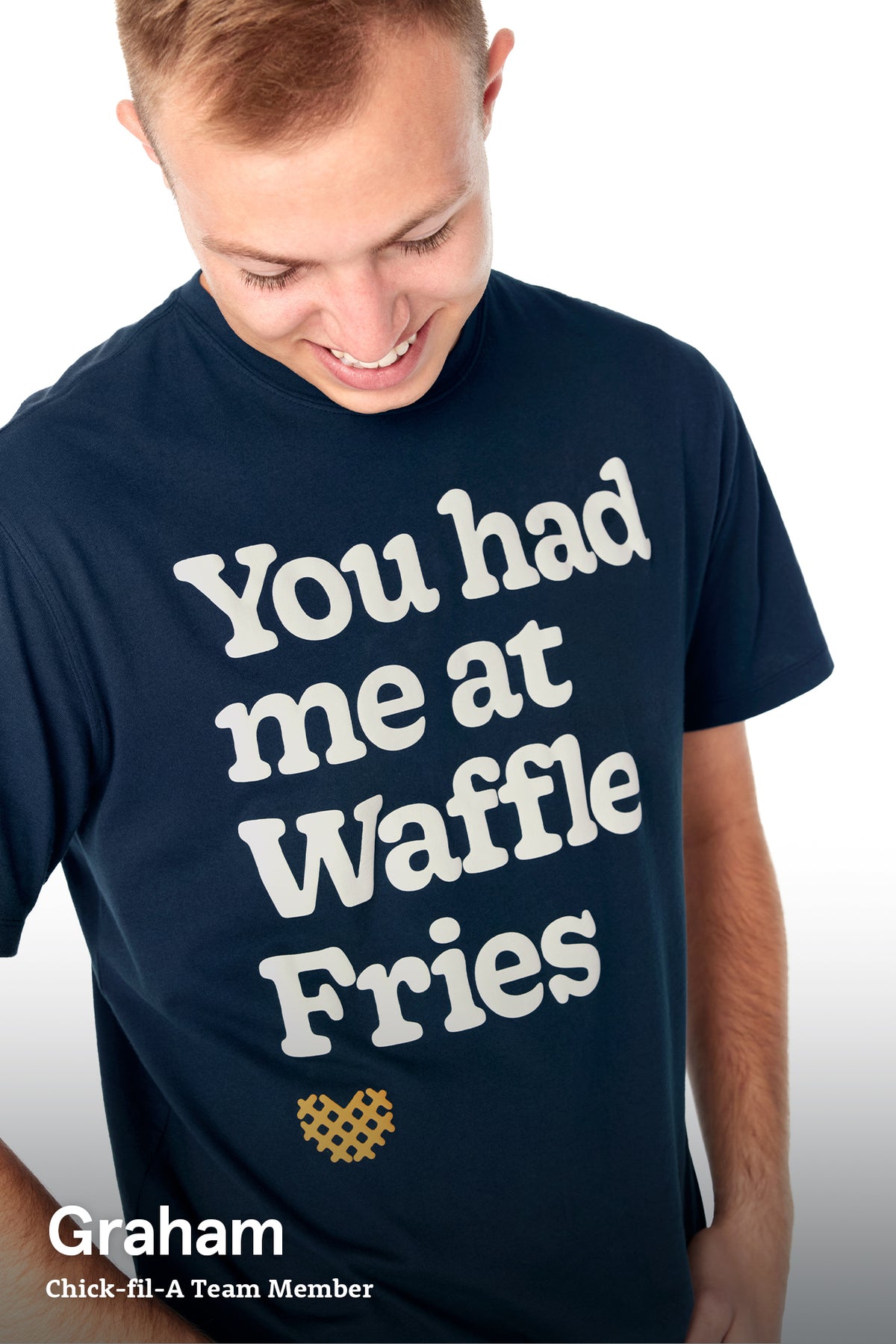 Navy Waffle Fry Cotton Jersey T-Shirt | Chick-fil-A – Shop Chick-fil-A